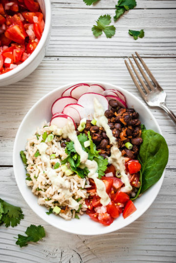 Smoky Black Bean Burrito Bowl Recipe - AdventureBlooms