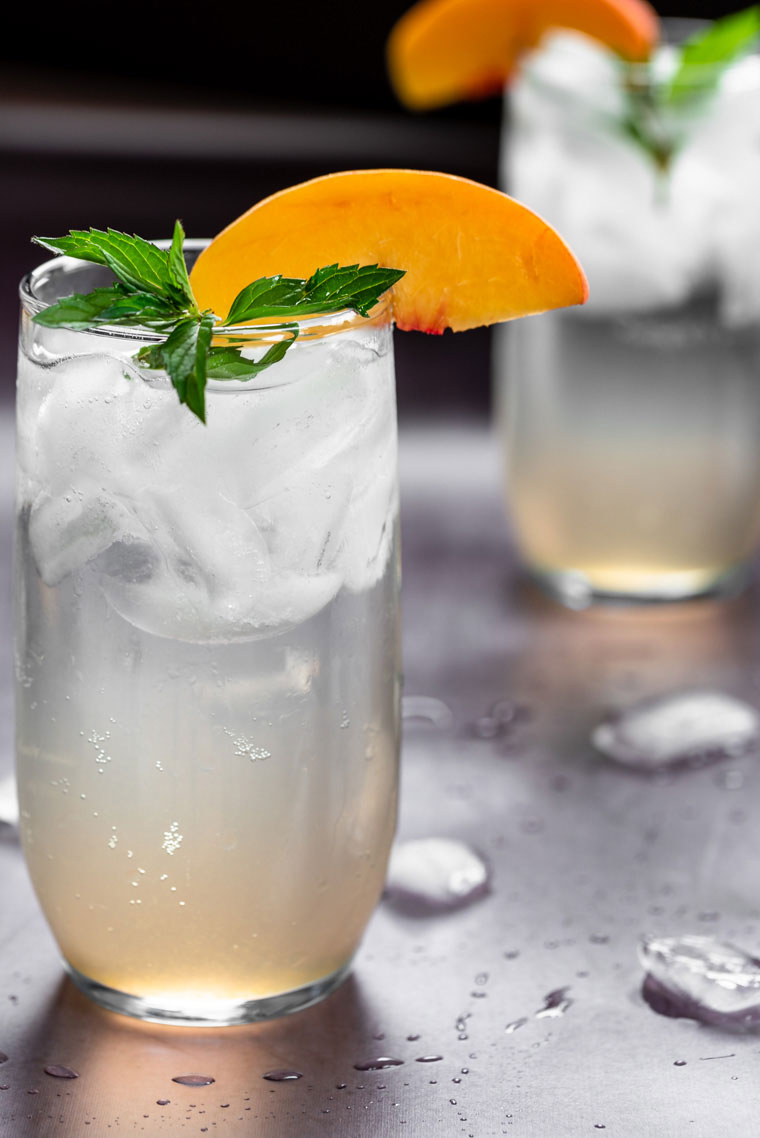 Peach Gin Fizz | The Crooked Carrot